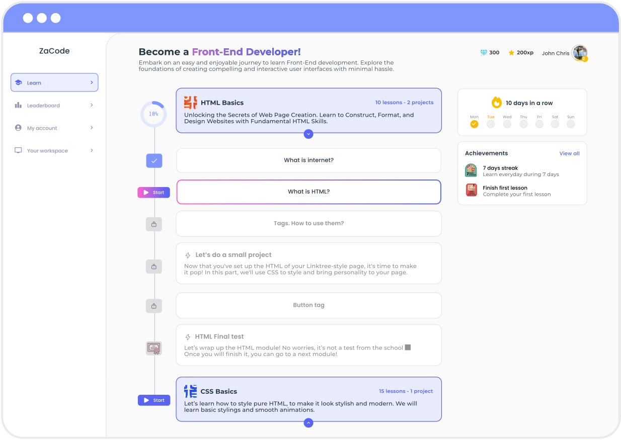 ZaCode - Learn Frontend Development